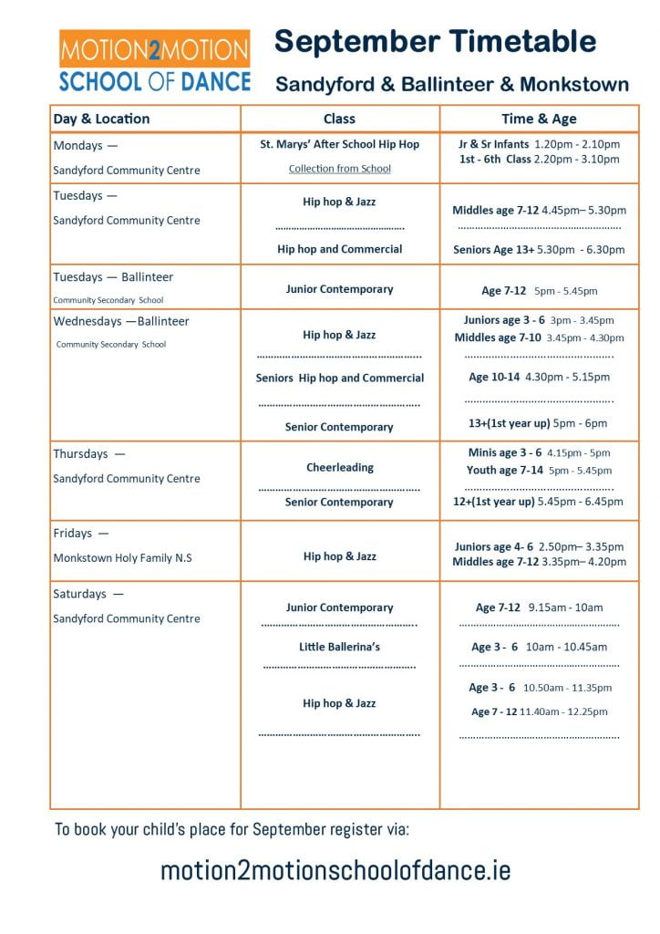 Contact Us - Motion2Motion School Of Dance