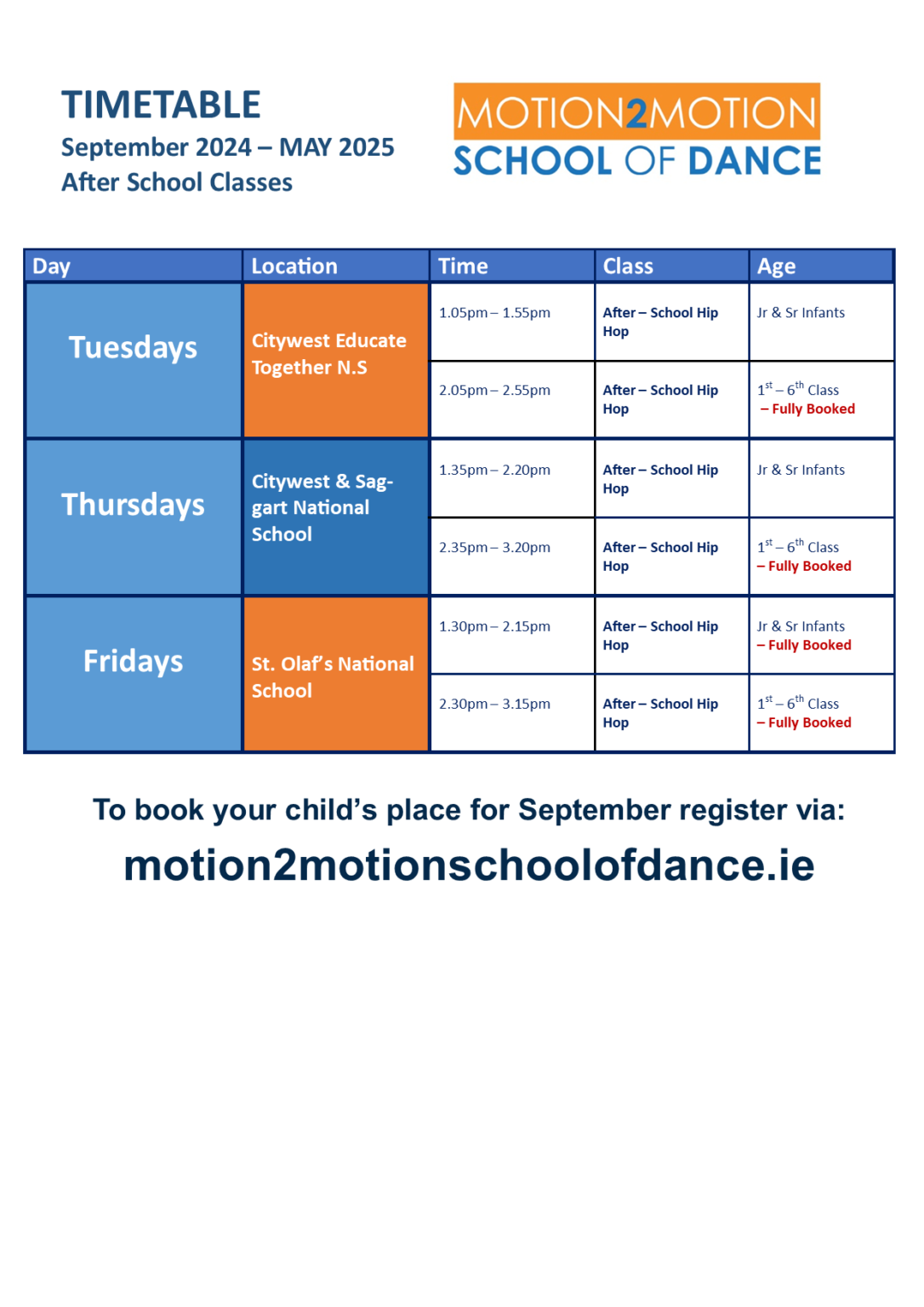 Motion2Motion School of Dance | Dance Classes | Cheerleading | Hip-Hop